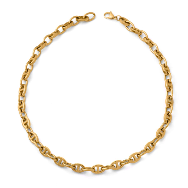 Anker chain necklace gold｜cross Jewellia｜金アレ対応・ユニセックスジュエリー