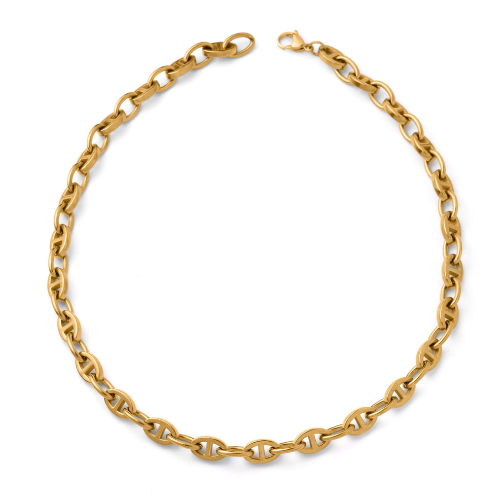 Anker chain necklace gold｜cross Jewellia｜金アレ対応・ユニセックスジュエリー